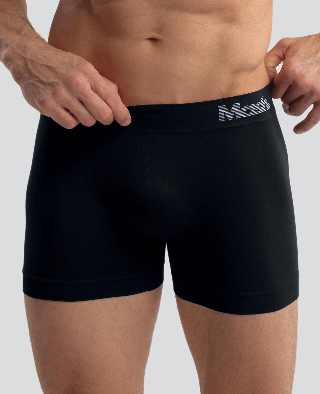 Kit 2 Cuecas Boxer Microfibra sem Costura Preto 01